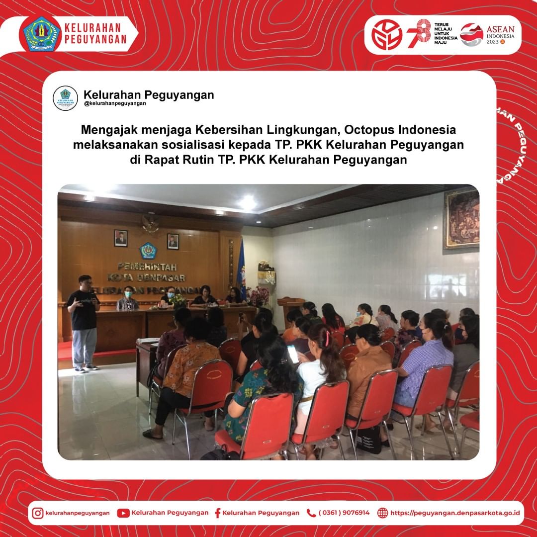 KEGIATAN RAPAT RUTIN TP. PKK KELURAHAN PEGUYANGAN KALI INI DIISI DENGAN ...